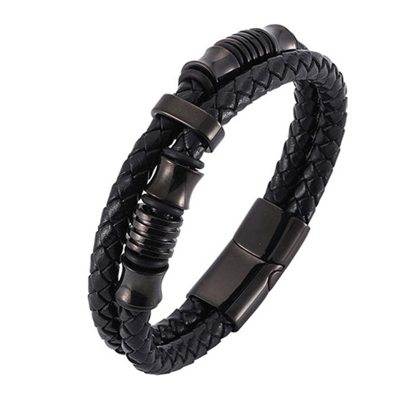 Pulsera Fortune con tejido de cuero en capas de Buddha Stones – mx ...